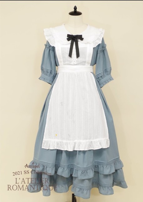 Amavel 'Romantic Heroine' Alice in Wonderland Style Dress + Apron Long ...