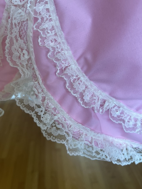 Handmade candy pink cape/caplet with gold star buttons - Capes - Lace ...
