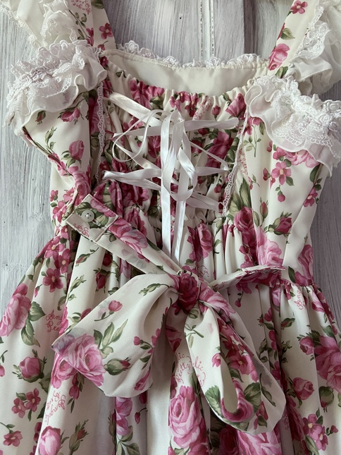 Angelic Pretty - Dramatic Rose Princess JSK White - Jumperskirt - Lace Market: Lolita Fashion Sales