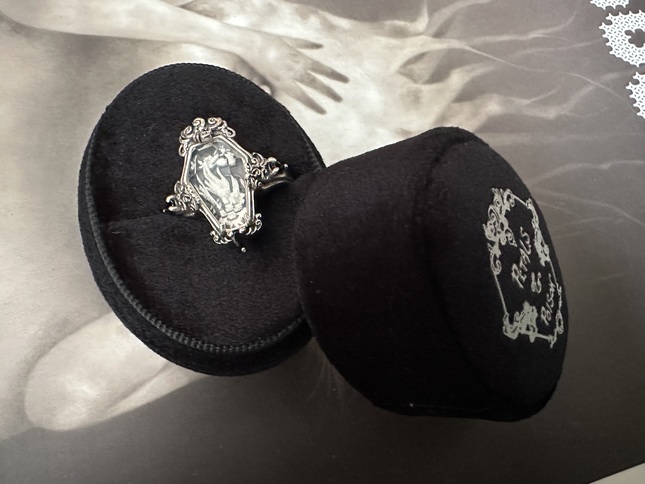 Petals and Poison The "Mourning Hand" Glass Casket Ring - Rings - Lace ...