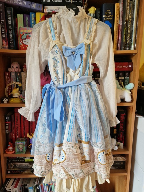 Taobao NWT blue clock dress and blouse set - Dresses - Lace Market ...