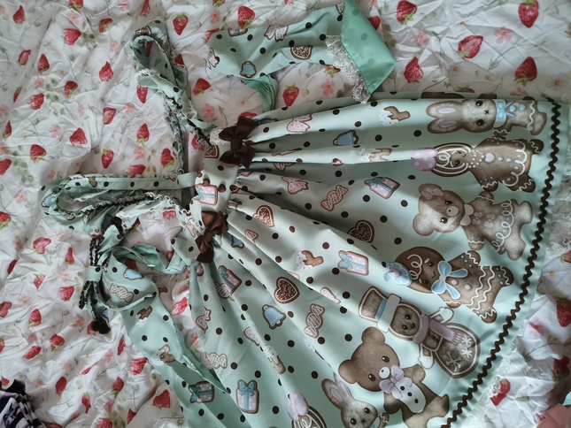 Angelic Pretty Nakayoshi Ginger Cafe Skirt with KC in mint - Dresses ...