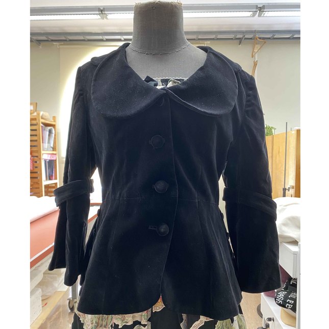 Metamorphose Velveteen Side Button Jacket - Outerwear - Lace Market ...