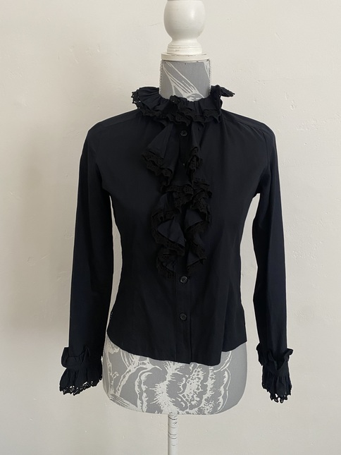 MILK high neck ruffle blouse - Blouses - Lace Market: Lolita Fashion Sales