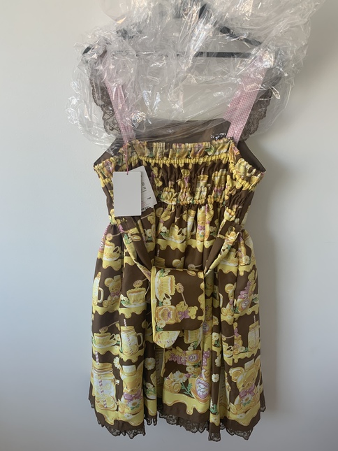 Angelic Pretty Honey Bear's Cafe JSK (Brown) - Dresses Angelic Pretty Honey Bear's Cafe JSK (Brown) - Dresses