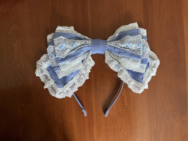 Rococo Heroin Blue Lace KC - Headbands and Bows - Lace Market: Lolita ...