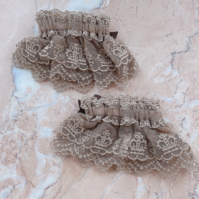 Angelic Pretty chocolate wrist cuffs in brown - Gloves and Wristwear ...
