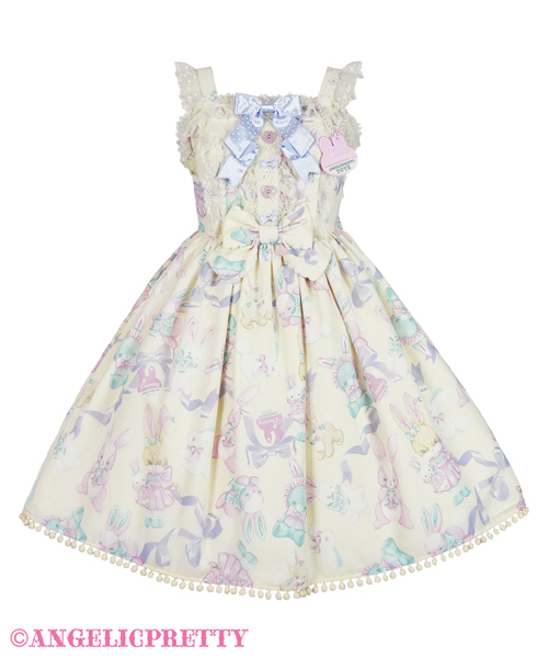 Angelic Pretty Moco moco Bunnys JSK+bunny KC Set - Jumperskirt - Lace ...