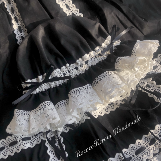 Rococo Heroin Mob Cap Set - Hair Accessories - Lace Market: Lolita ...
