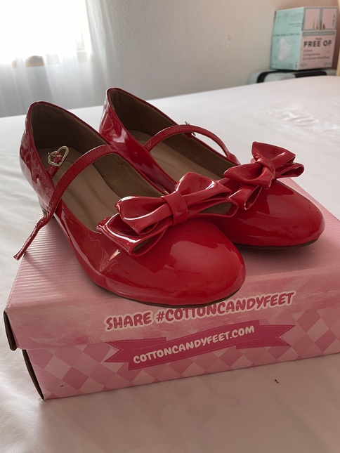 Cotton Candy Feet: Red Shiny Tea Party Shoes - Shoes - Lace Market ...