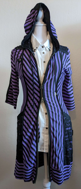 Ozz On Croce dragon parka purple x black stripes - Jacket/Parka - Lace ...