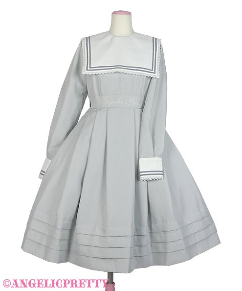 Angelic Pretty Senior Student OP Gray - One Piece - Lace Market: Lolita ...