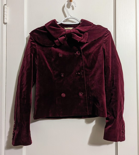 Jane Marple Velvet Coat with Detachable Collar - Jacket/Parka - Lace ...