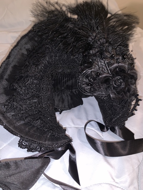 Black Indie brand bonnet and headbow (Sweet Mildred) - Hair Accessories ...