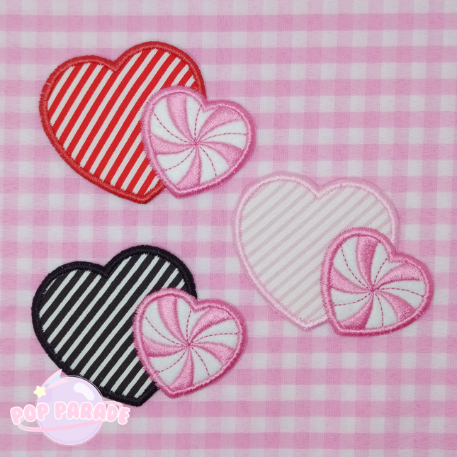 ♡PP♡ Candy Hearts ♡ Hair Clip (Red x Pink) - Hair Clips and Pins - Lace ...