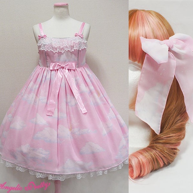 Angelic Pretty ~ Misty Sky Set ~ Pink - Hair Clips and Pins - Lace ...