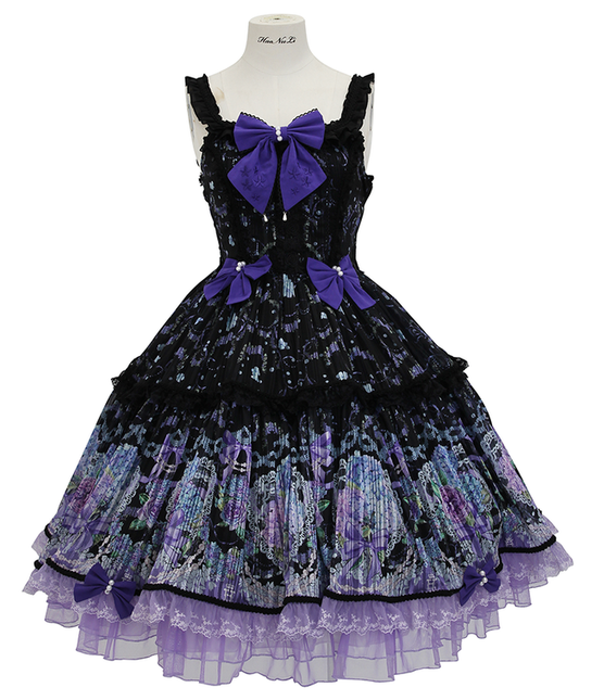 Haenuli Hydrangea JSK in Black- Size 2X/3x - Jumperskirt - Lace Market ...