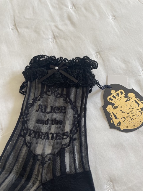 Alice And The Pirates A/P Striped See-through Socks - Socks and Tights ...