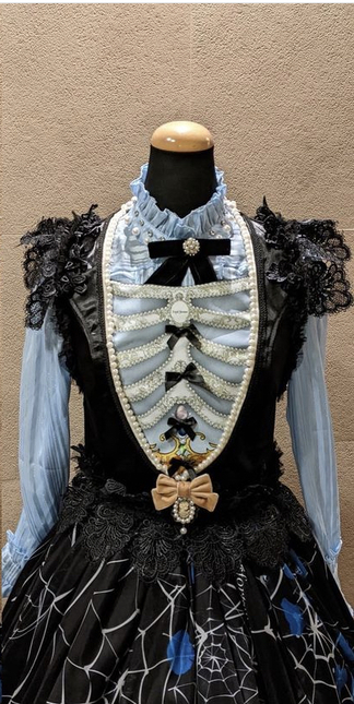 Triple Fortune Skeleton Corset size M - Tops - Lace Market: Lolita ...