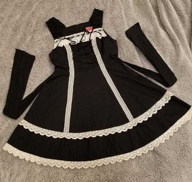 Baby old school black x white JSK - Jumperskirt - Lace Market: Lolita ...