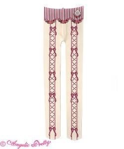 Angelic Pretty Fairy Rose Princess tights in ivory - Socks and Tights ...