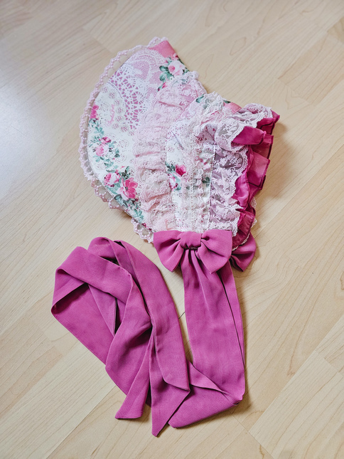 Bonnet - Belle Époque Rose Angelic Pretty in pink - Bonnets - Lace ...