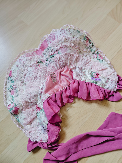 Bonnet - Belle Époque Rose Angelic Pretty in pink - Bonnets - Lace ...