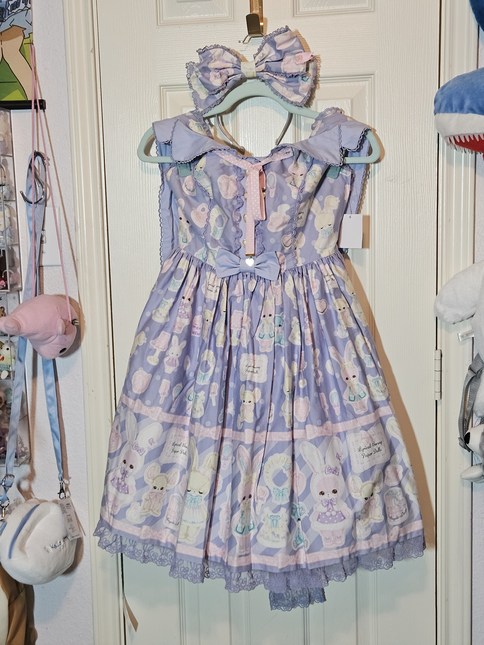 Angelic Pretty Fancy Paper Dolls JSK with Collar + Headbow Set in ...