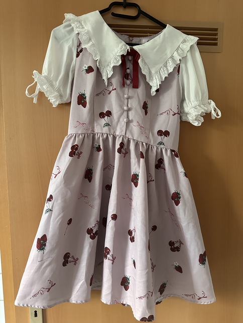 Ank Rouge strawberry and Cherry dress - Sleeved/OP - Kei Market: Buy ...