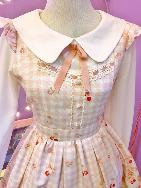 Liz Liza Gingham Cafe OP *MISSING BUTTON* - Dresses - Kei Market: Buy and Sell Japanese Fashion ...