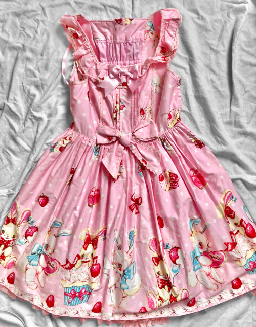 Lyrical Party JSK in pink by Angelic Pretty 2011 - Jumperskirt - Lace ...