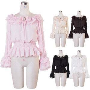 Bodyline White Chiffon Blouse with Cameo Pin (L581) Size M - Tops ...