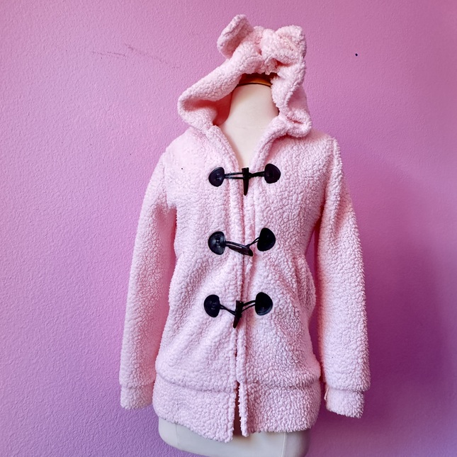 Offbrand - Pink Fuzzy Bunny Hoodie Jacket - Outerwear - Lace Market ...