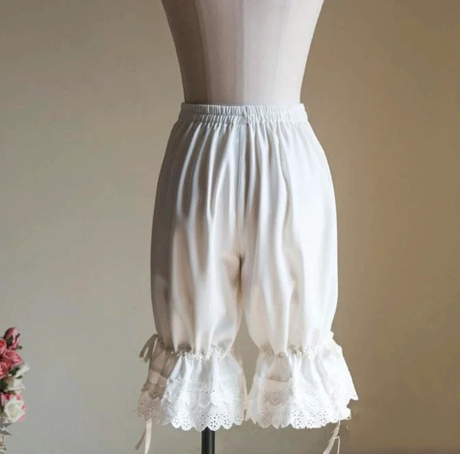 *FREE SHIPPING* Panty bloomer drawner blanc lolita EGL médiéval NEUF ...