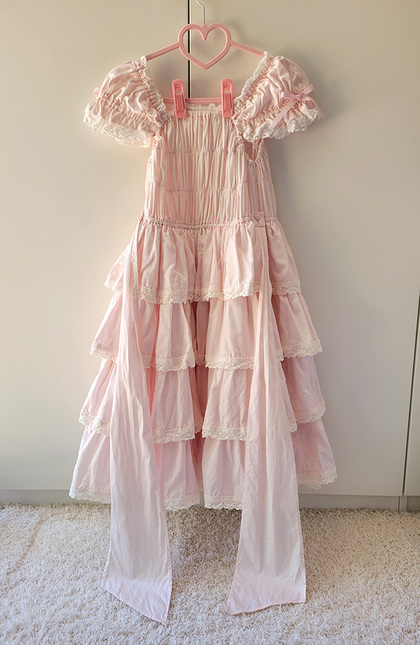 BTSSB Ribbon Milky Sugar JSK in Pink - Jumperskirt - Lace Market ...