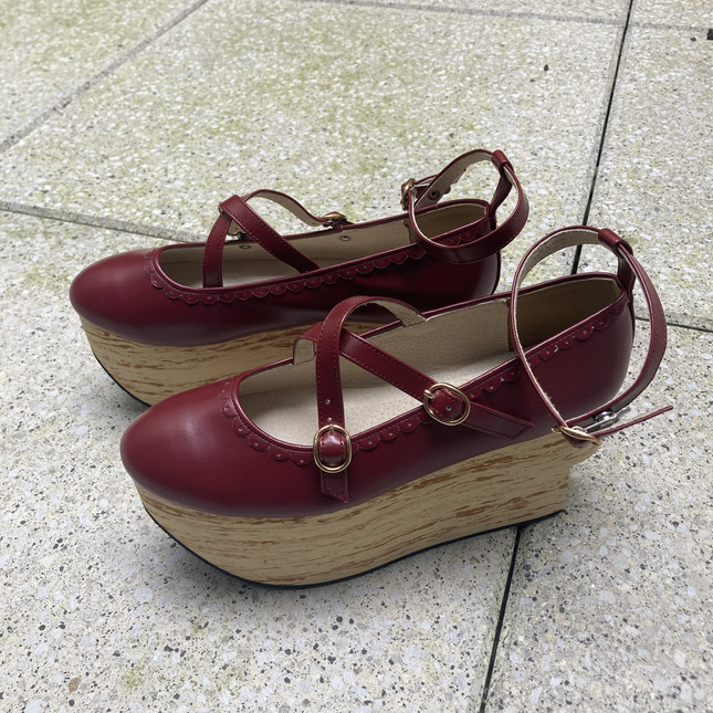 Bodyline Wine RHS CN42 (narrow) - Shoes - Lace Market: Lolita Fashion Sales