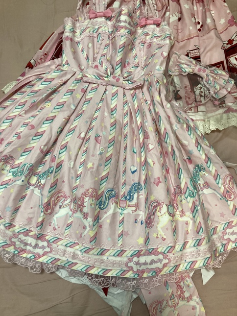 AP [MTO] Sugary Carnival JSK＆Headbow＆OTKs - Jumperskirt - Lace Market: Lolita Fashion Sales