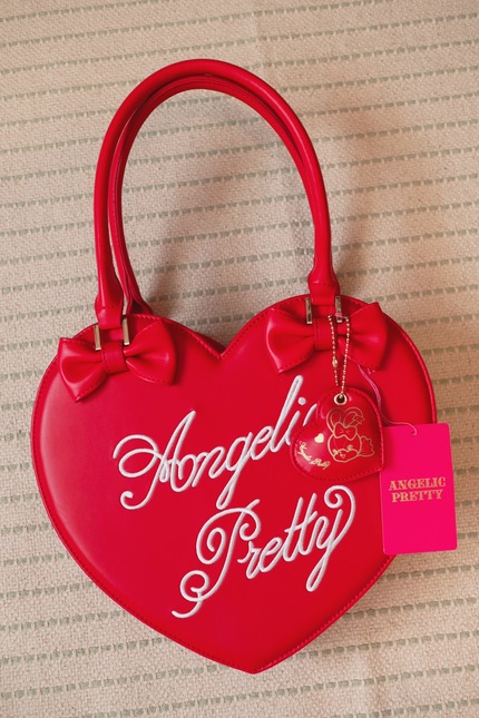 Angelic Pretty Logo embroidered red heart tote bag - Bags and Purses ...