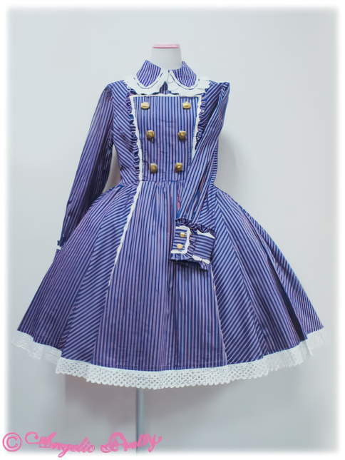 Angelic Pretty British College OP *RARE* classic AP Regimental Stripe ...