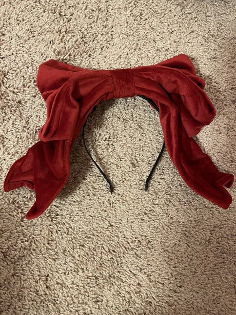 red velvet head bow KC with bendable wires - Hair Accessories - Lace ...
