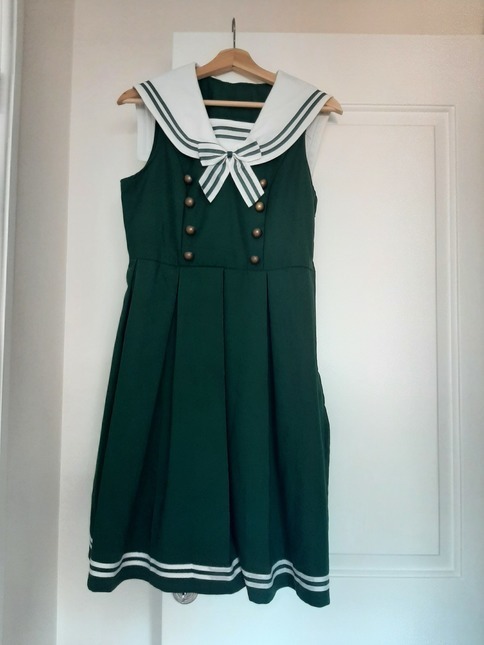 Bodyline Sailor JSK: Size 2L - Green - Dresses - Lace Market: Lolita ...
