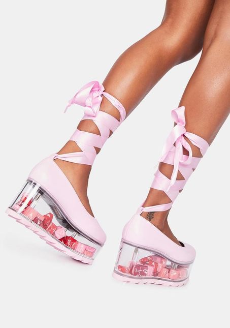 YRU Qloud Swan Lace Up Platforms sz US9/EU40/25.5 *LEAVING SWEET ...