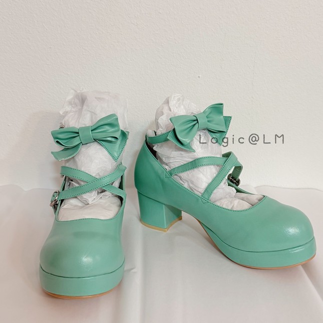 Queen Bee Bow Shoes in MINT - Shoes - Lace Market: Lolita Fashion Sales