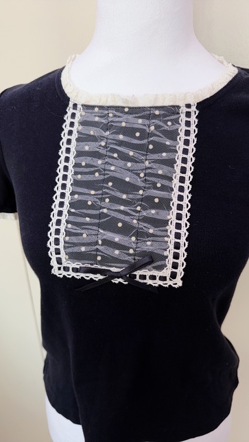 Emily Temple Cute Short Sleeve Lace Cutsew Black - Cutsews - Lace ...