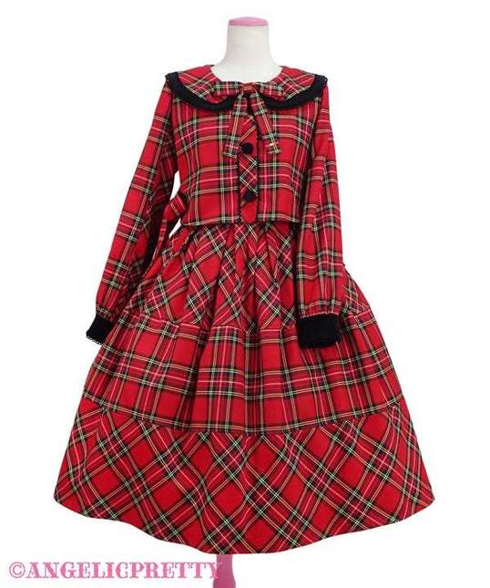 Angelic Pretty Library OP in red - One Piece - Lace Market: Lolita ...