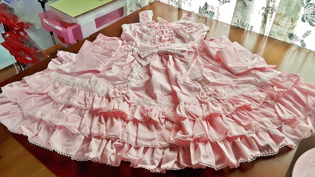 Bodyline Pink Charlotta JSK (L348) Size L NWT with Flaws - Dresses ...