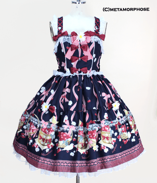 (NWT) Metamorphose Temps de Fille Cherry Berry Song Bustle JSK ...
