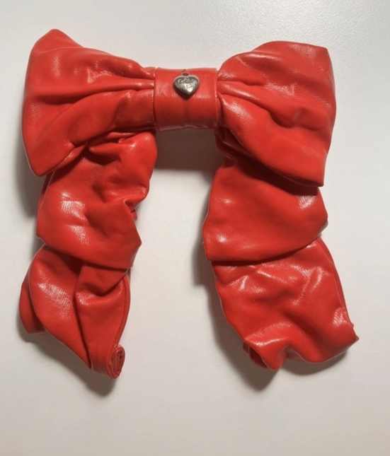 Angelic Pretty Red Vinyl Leather Bow Clip - Hair Clips and Pins - Lace ...