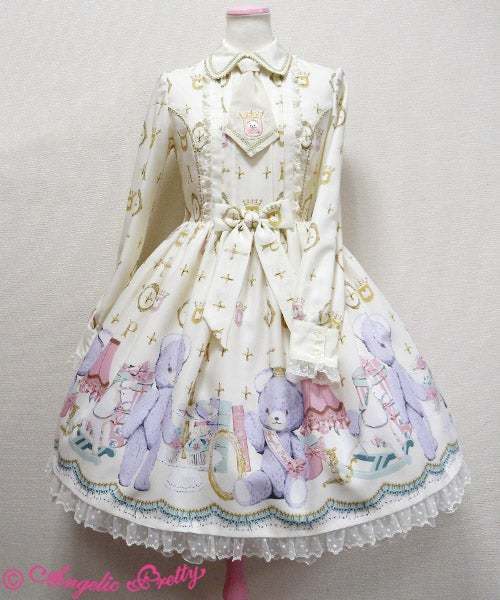 NWOT - Angelic Pretty Charlotte's Bear OP + KC in ivory - One Piece ...