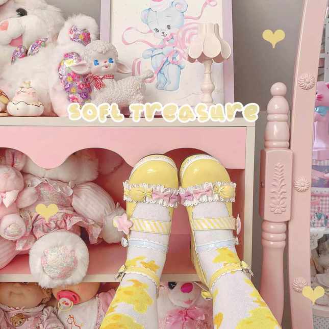 Soft Treasure - Yellow Platforms - Shoes - Lace Market: Lolita Fashion ...